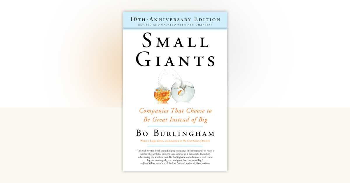 Small Giants by Bo Burlingham: 9780143109600 | PenguinRandomHouse.com ...