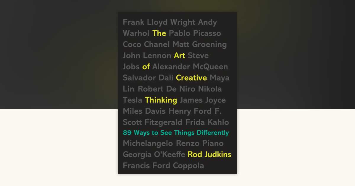 The Art of Creative Thinking by Rod Judkins: 9780399176838 ...