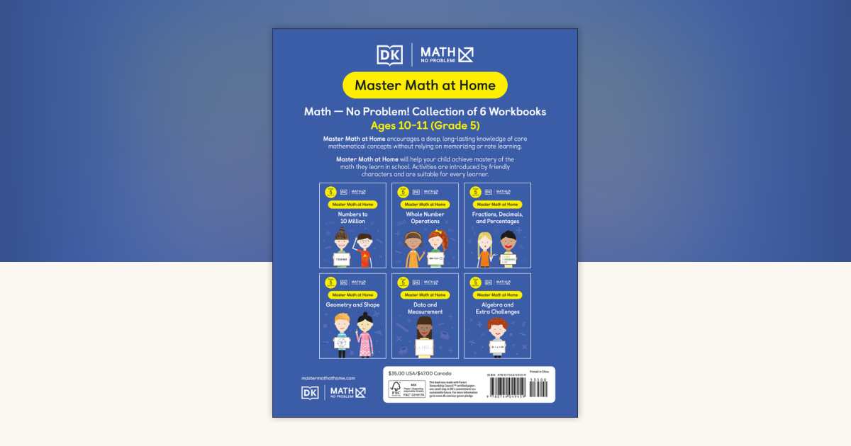 Math - No Problem! Collection of 6 Workbooks, Grade 5 Ages 10-11 by ...