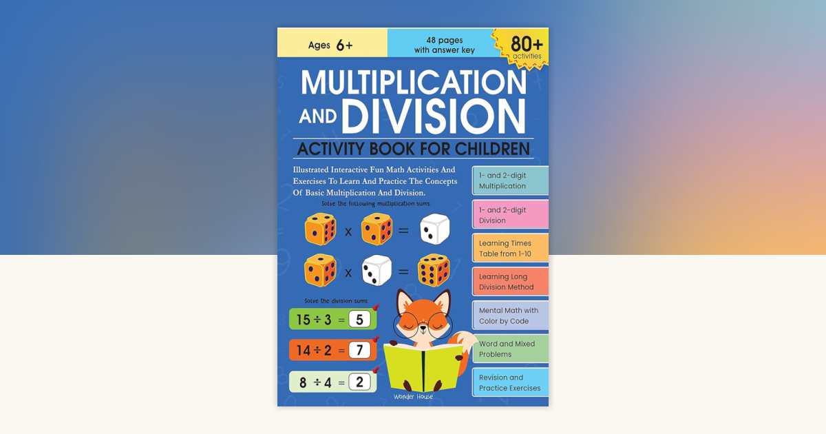 Multiplication and Division Activity Book For Children - 80+ Activities ...