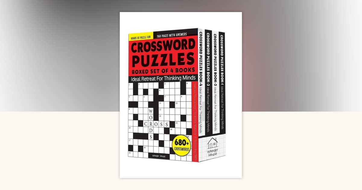Crossword Puzzles Boxed Set [4 Books] - 680+ Engaging Crossword Puzzles ...