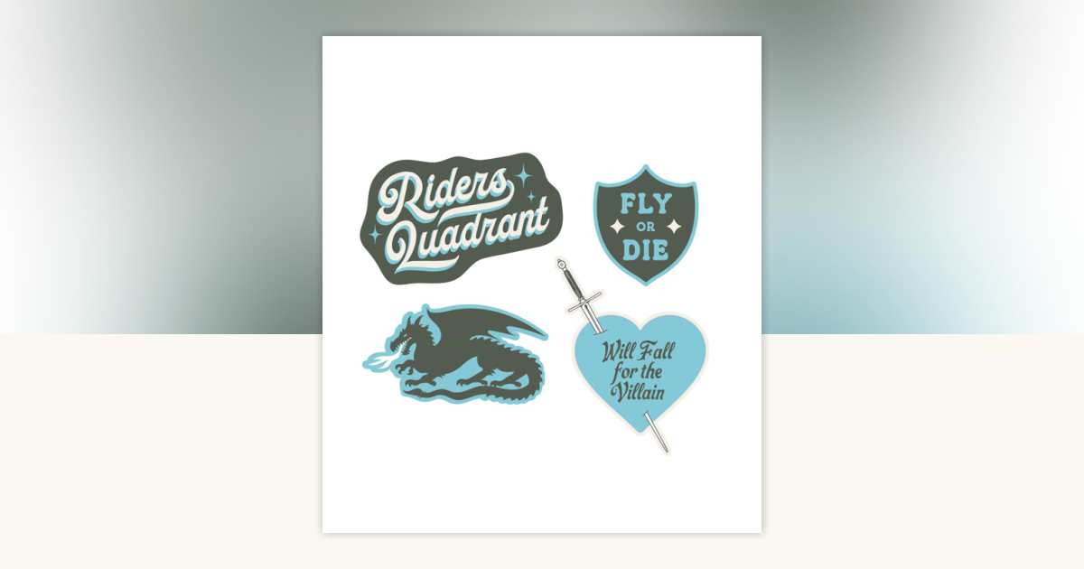 Fourth Wing: Fly or Die Stickers - Sticker Set of 4 by Out of Print ...